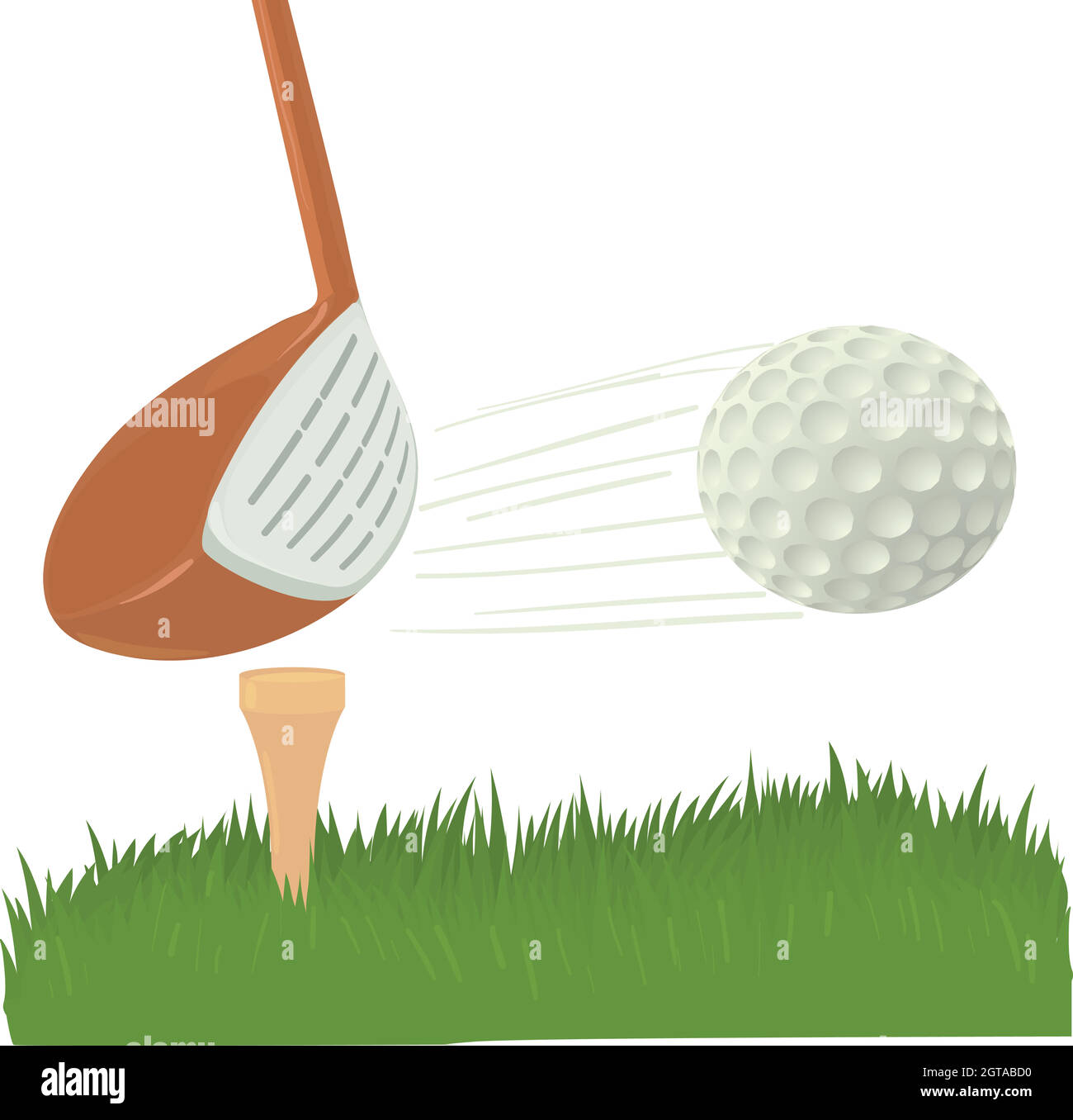 Hit golf ball icon, cartoon style Stock Vector Image & Art - Alamy
