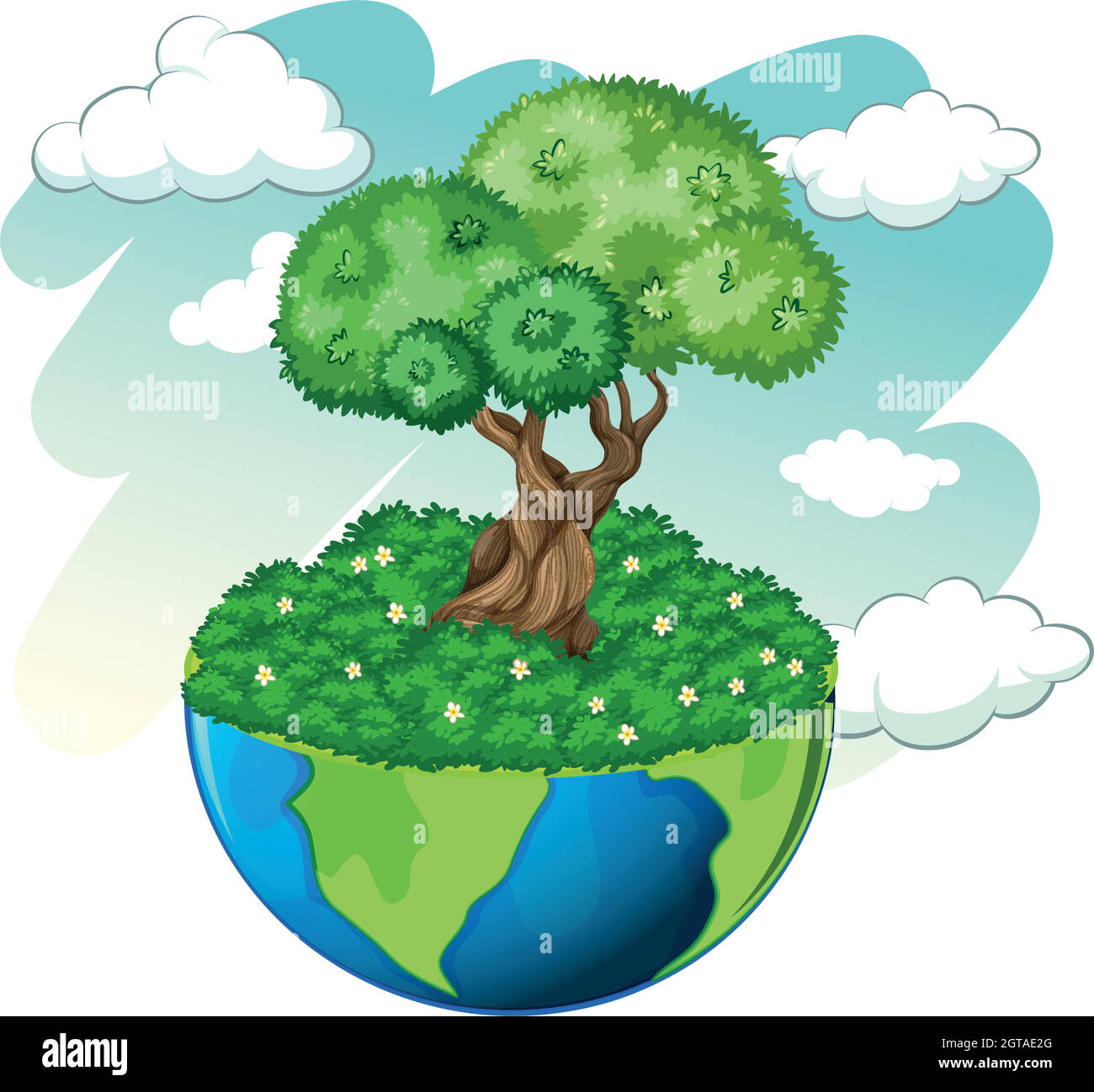 Green leaves bush tree Stock Vector Images - Alamy