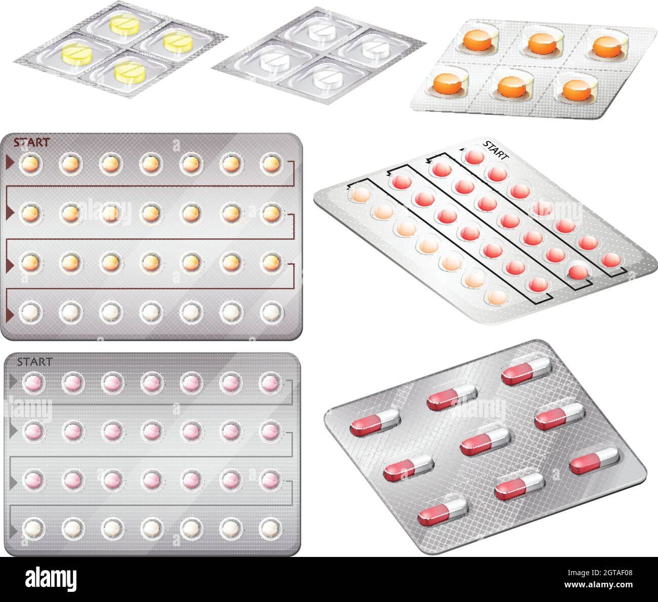 Birth control tablets Stock Vector Images - Alamy