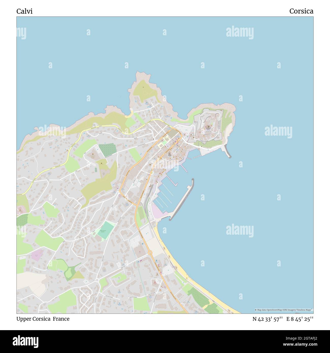 Calvi, Upper Corsica, France, Corsica, N 42 33' 57'', E 8 45' 25'', map ...