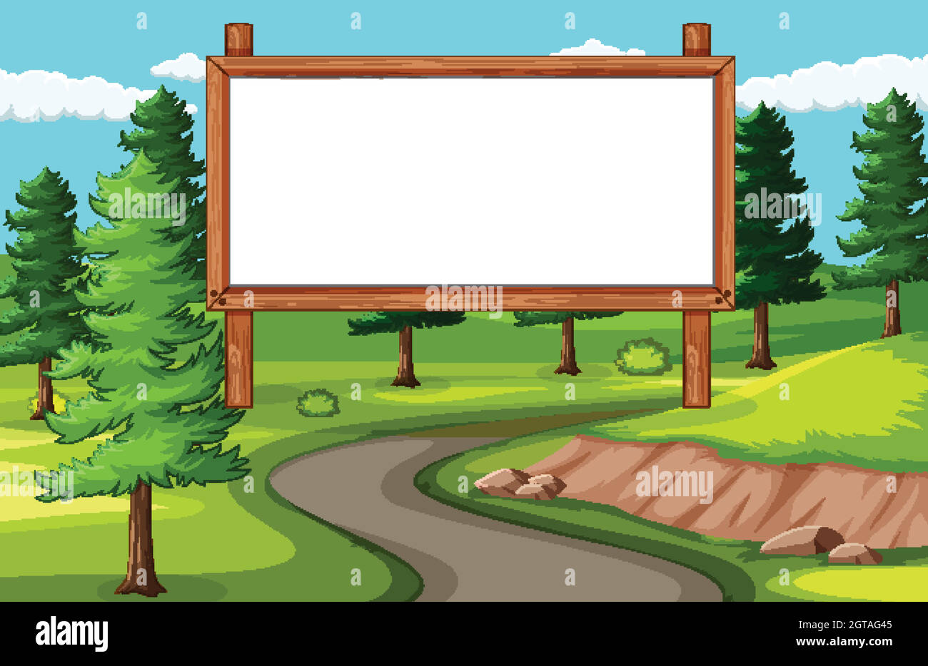 Empty road view in Stock Vector Images - Alamy