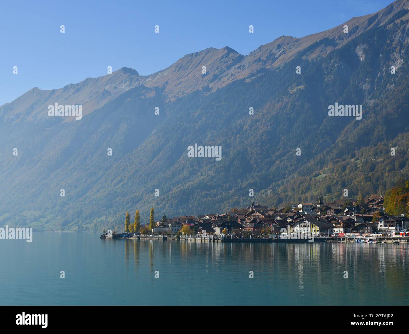 Beautiful landscape around Lake Brienz, Switzerland. The lake is ...