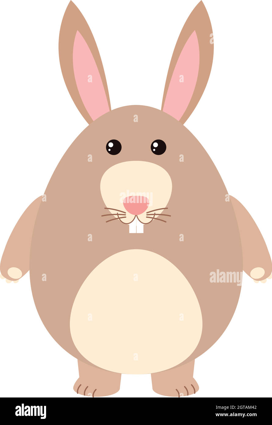Cute rabbit with brown fur Stock Vector Image & Art - Alamy