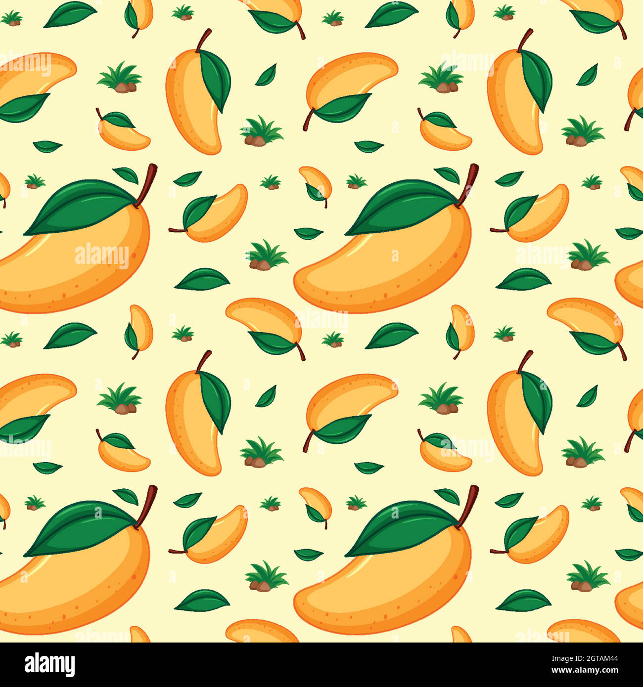 Seamless background design with mango Stock Vector Image & Art - Alamy