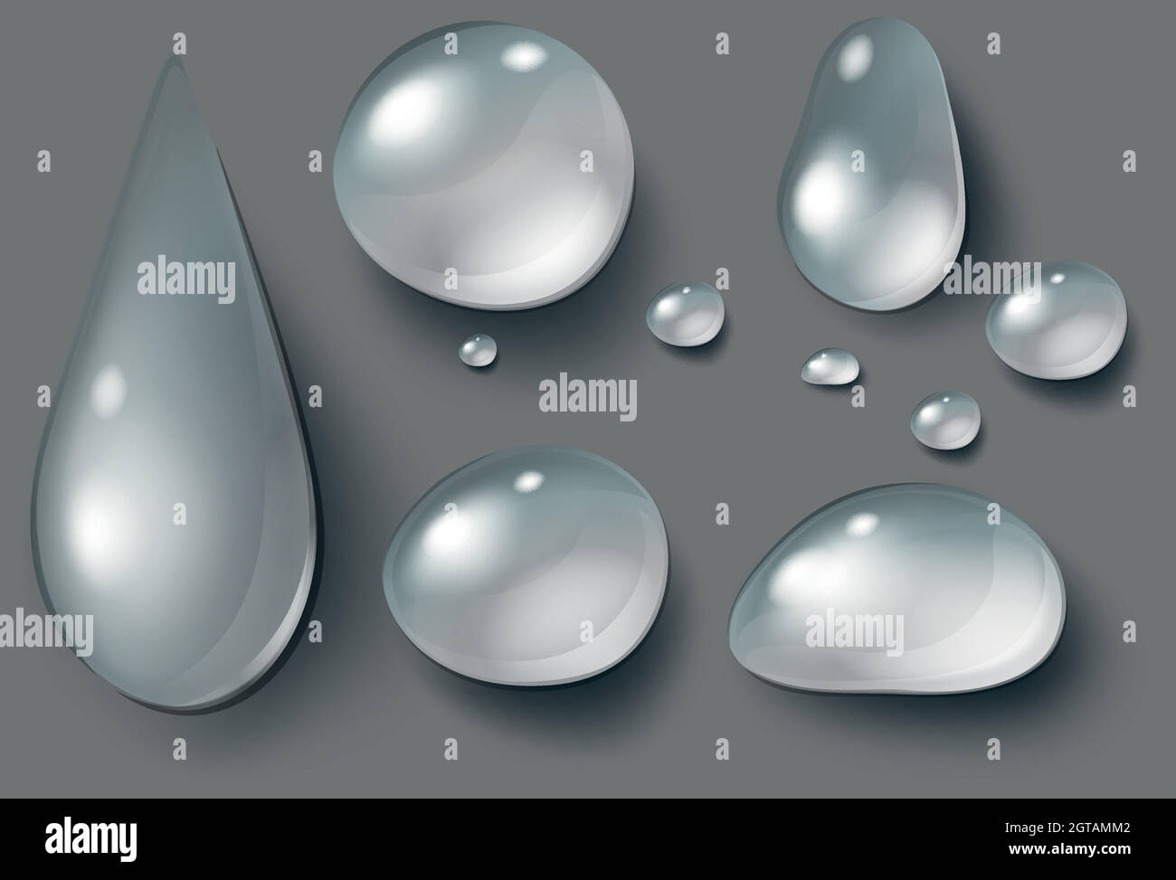 Round water droplet Stock Vector Images - Alamy