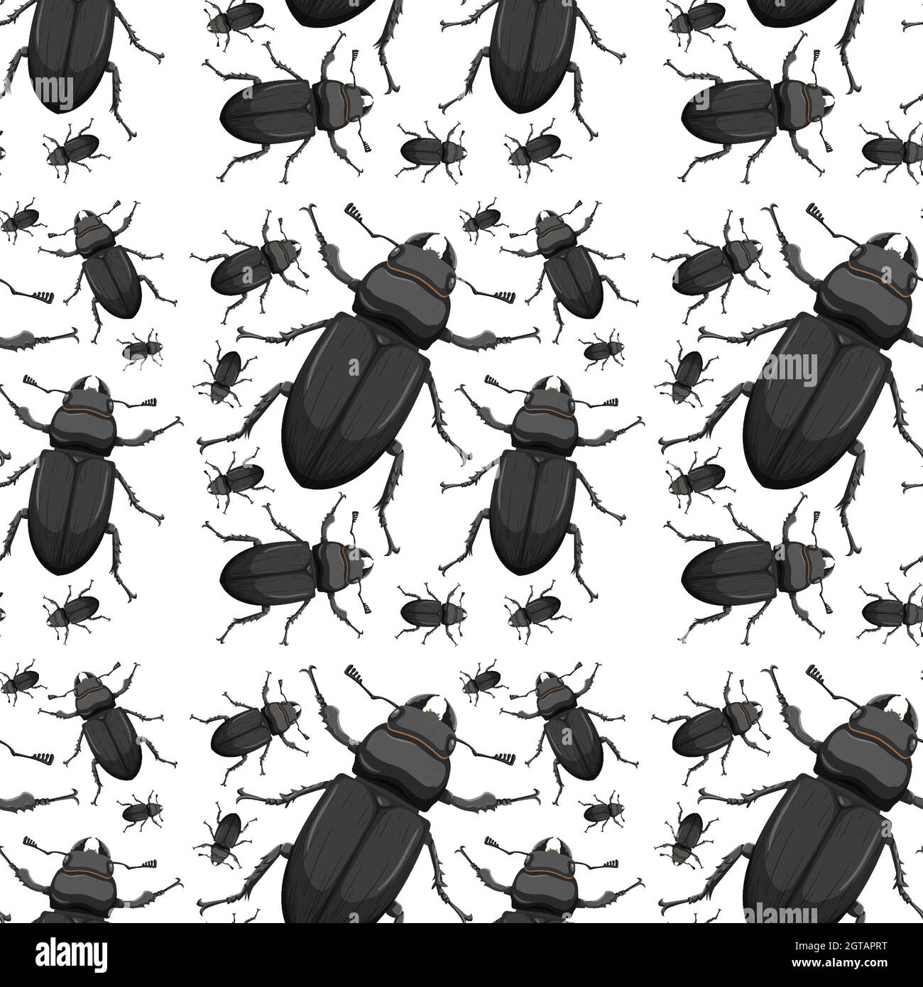 Beetle insect seamless background Stock Vector Image & Art - Alamy