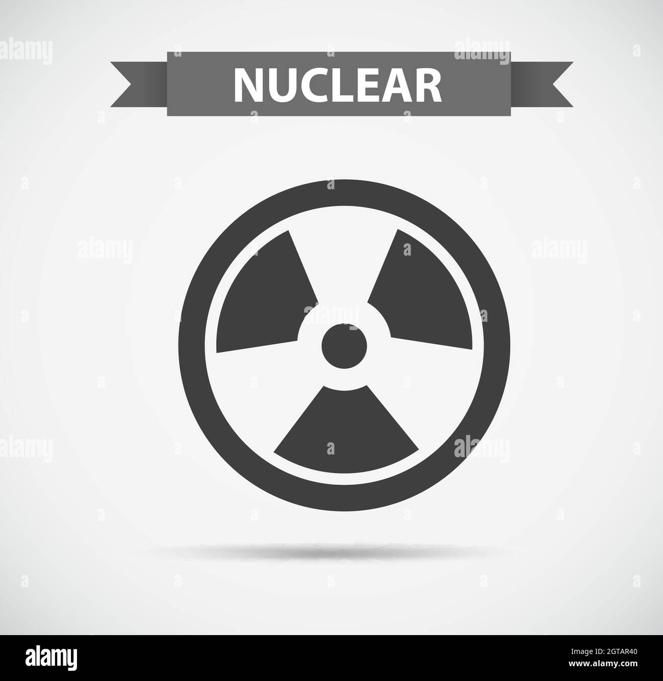 Nuclear icon in grayscale Stock Vector Image & Art - Alamy