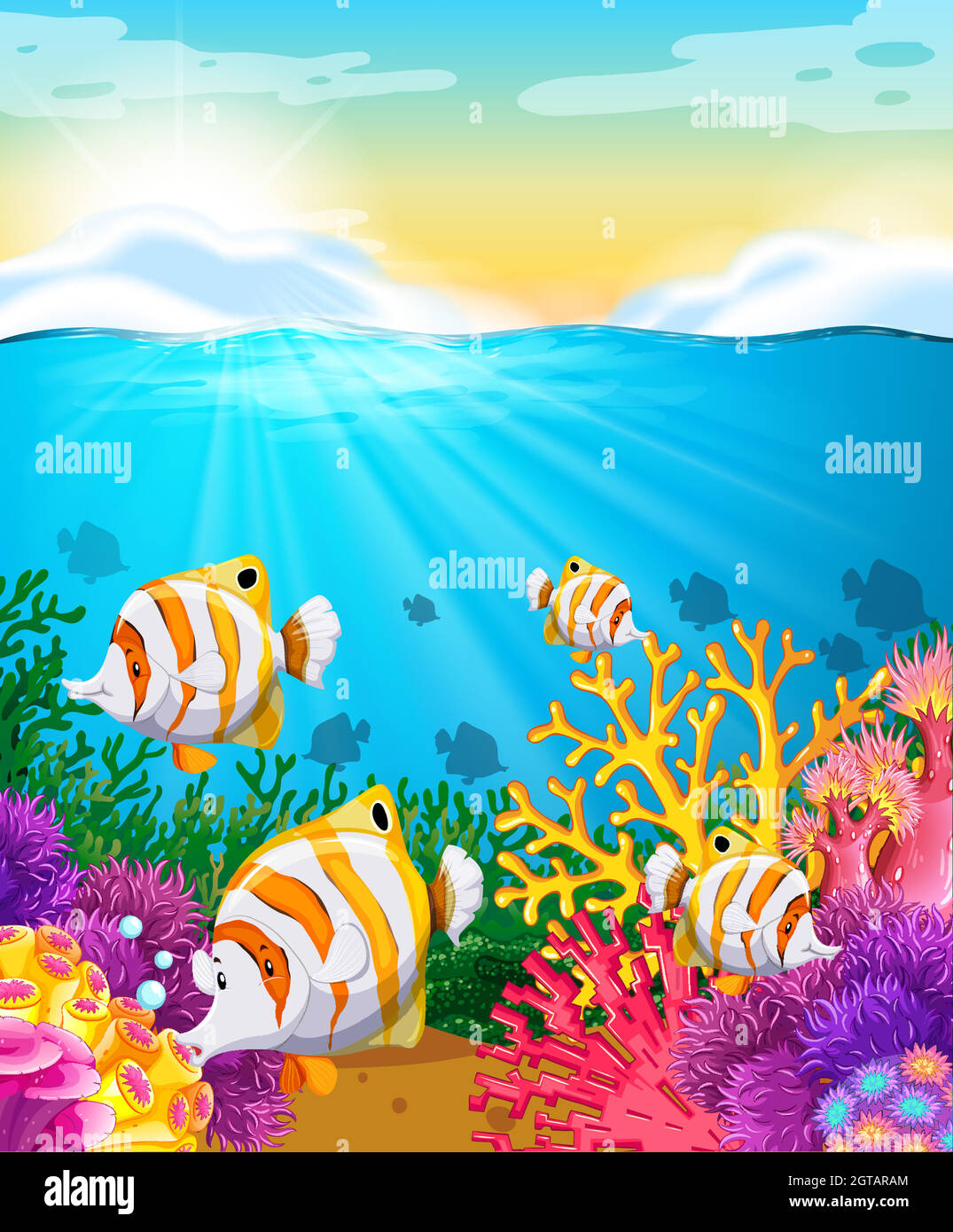 Under the summer sun Stock Vector Images - Alamy