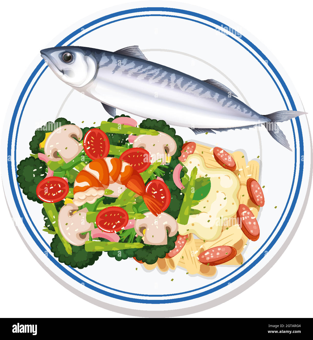 Living food plate Stock Vector Images - Alamy