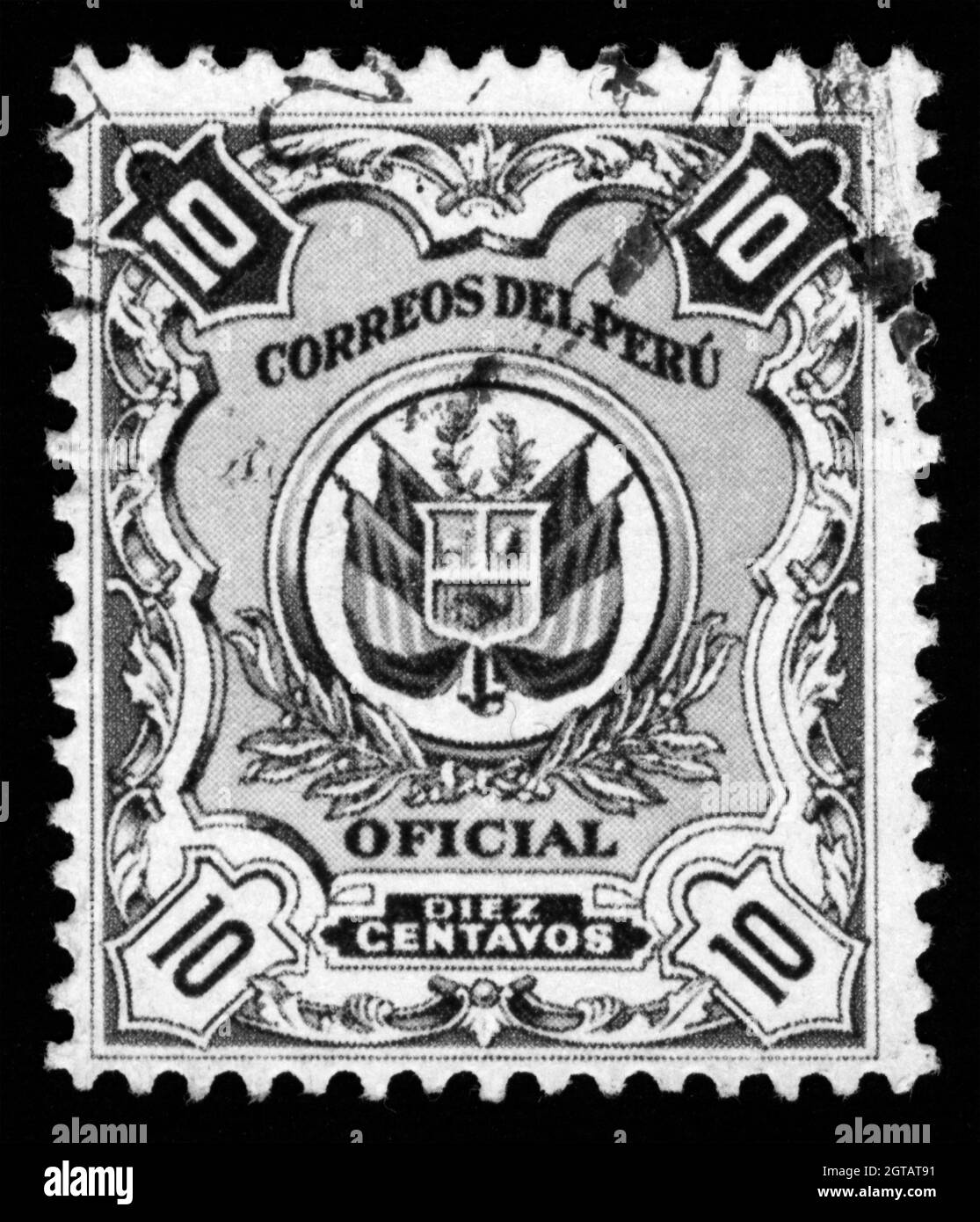 Stamp peru Black and White Stock Photos & Images - Alamy