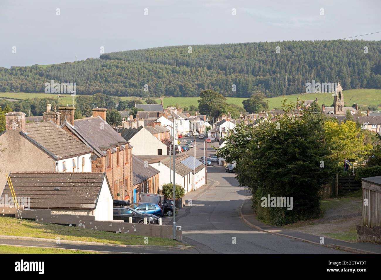 The village of Ecclefechan in Scotland. The village is in Dumfries and ...