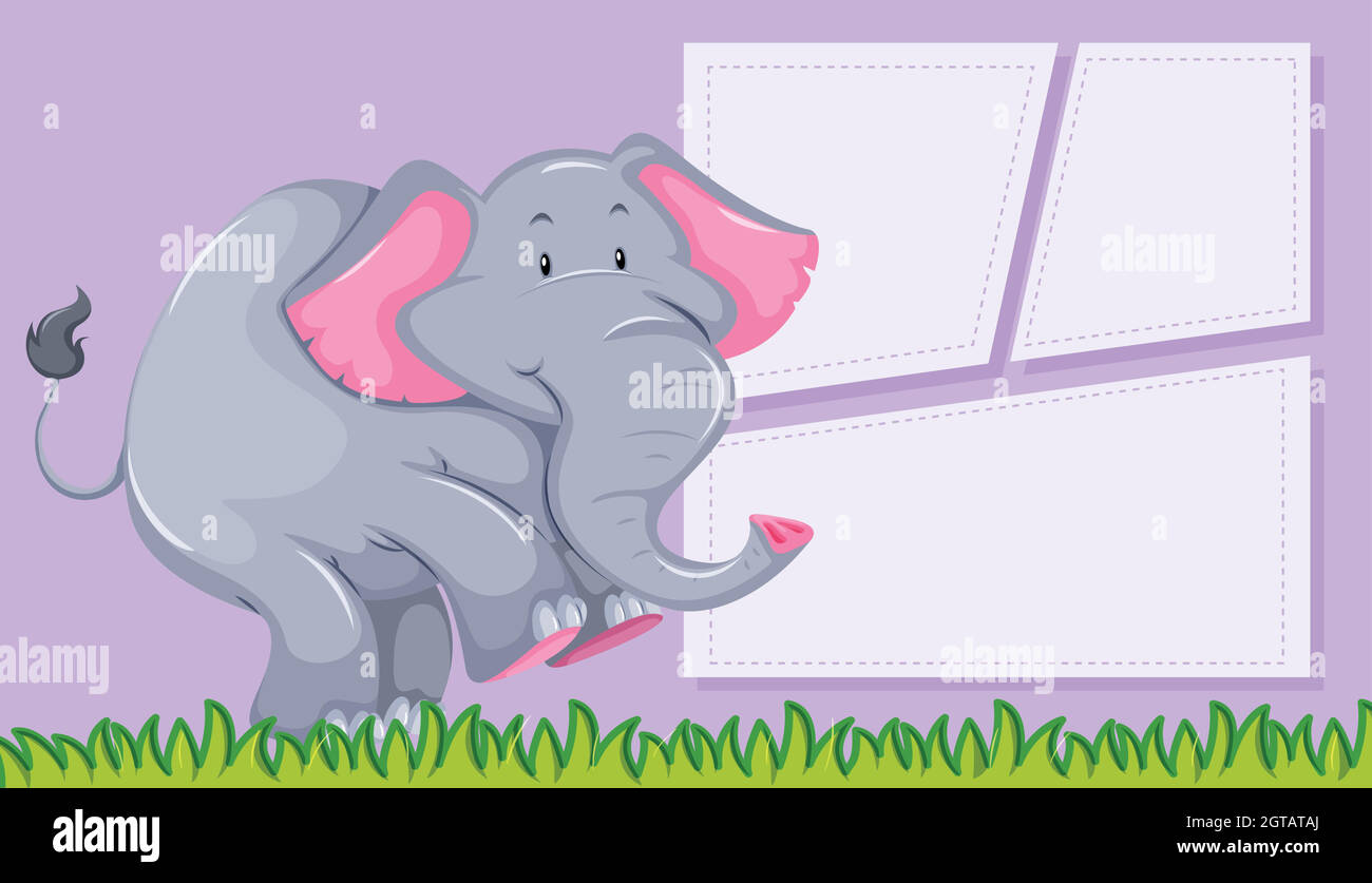 purple elephant frame background Stock Vector Image & Art - Alamy
