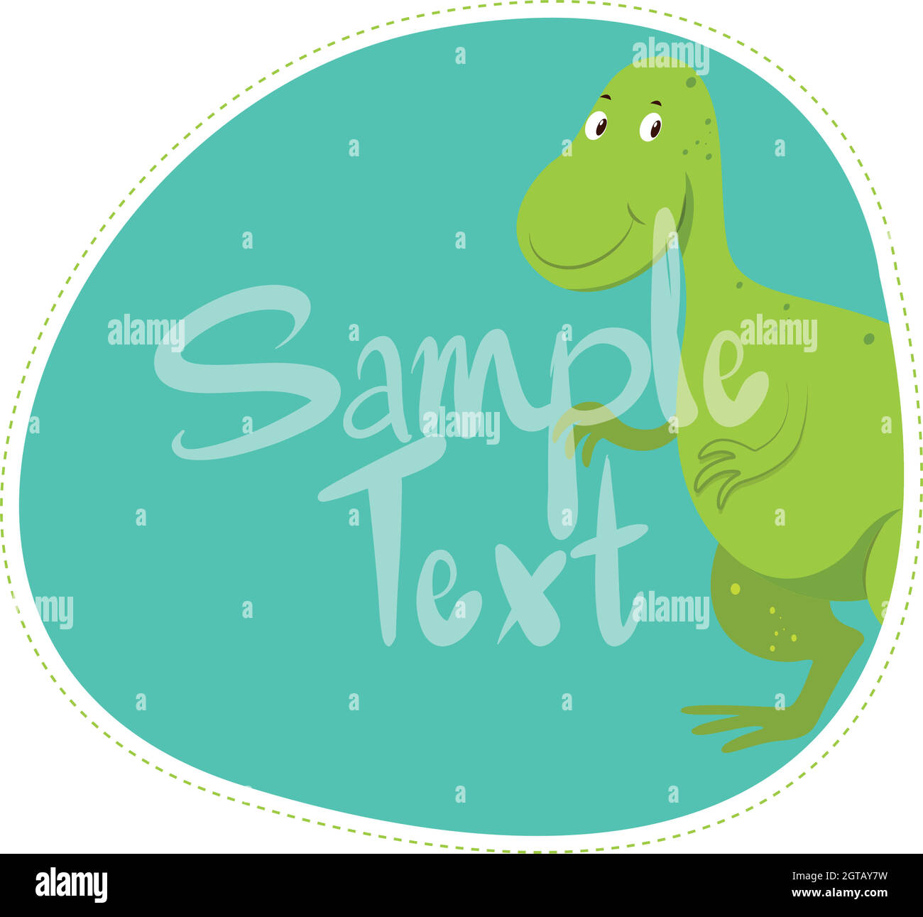 Border design with green dinosaur Stock Vector Image & Art - Alamy