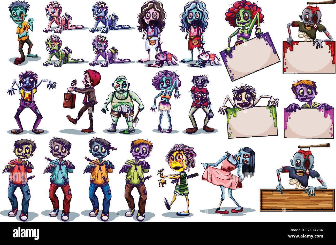 Scary zombies Stock Vector Images - Alamy