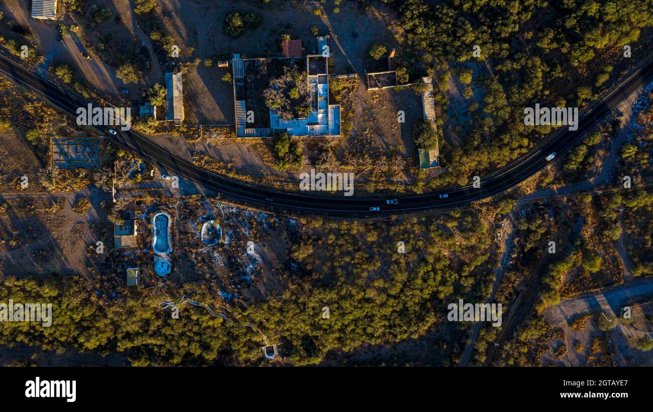 Aerial View Of Building Amidst Trees Stock Photo - Alamy