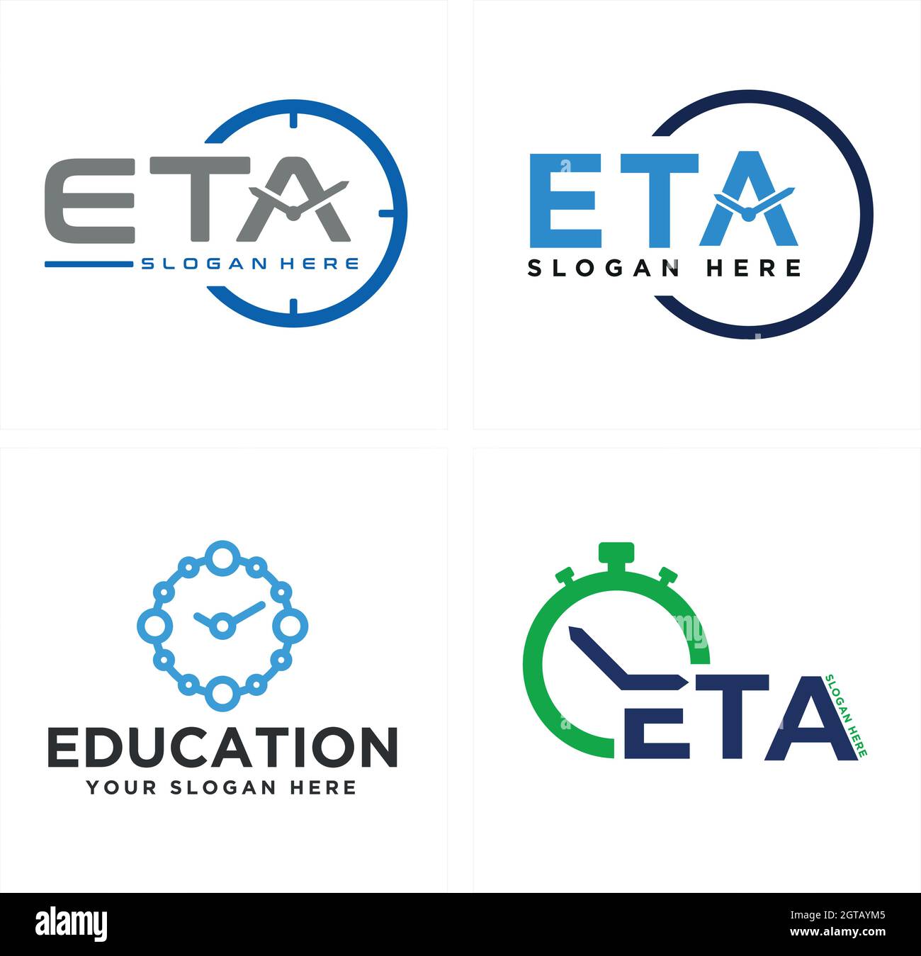 Clock stopwatch icon logo design Stock Vector Image & Art - Alamy