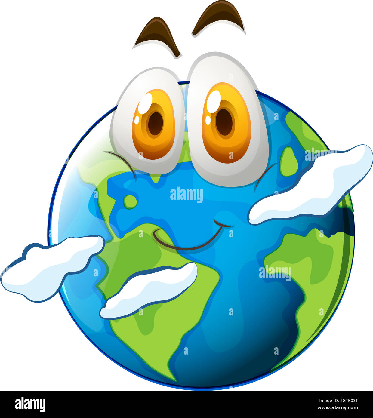 Earth with happy face Stock Vector Image & Art - Alamy
