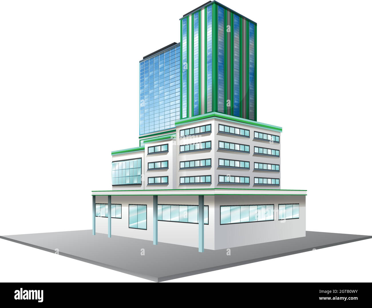 Office building with glass windows Stock Vector Image & Art - Alamy