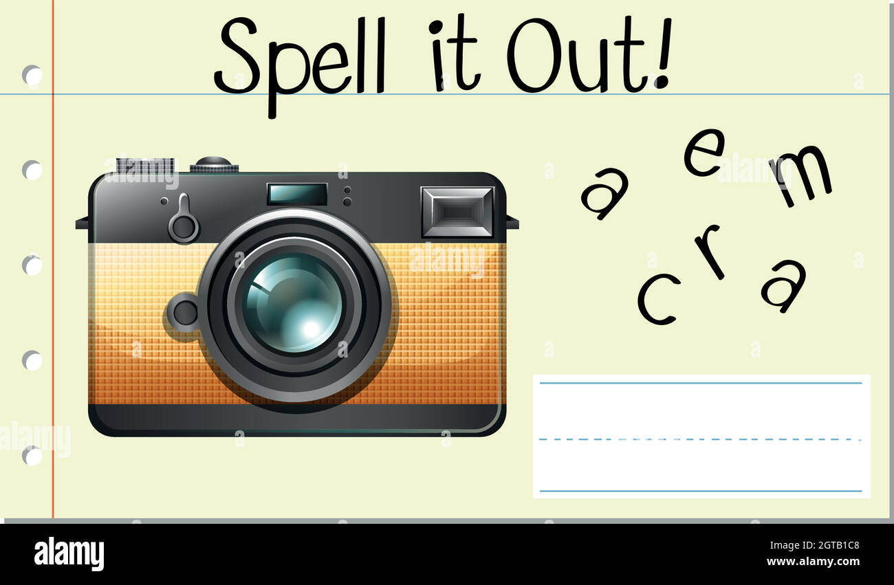 Spell it out camera Stock Vector Image & Art - Alamy
