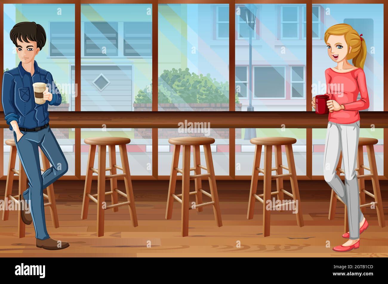 Cafe restaurant dining window Stock Vector Images - Alamy