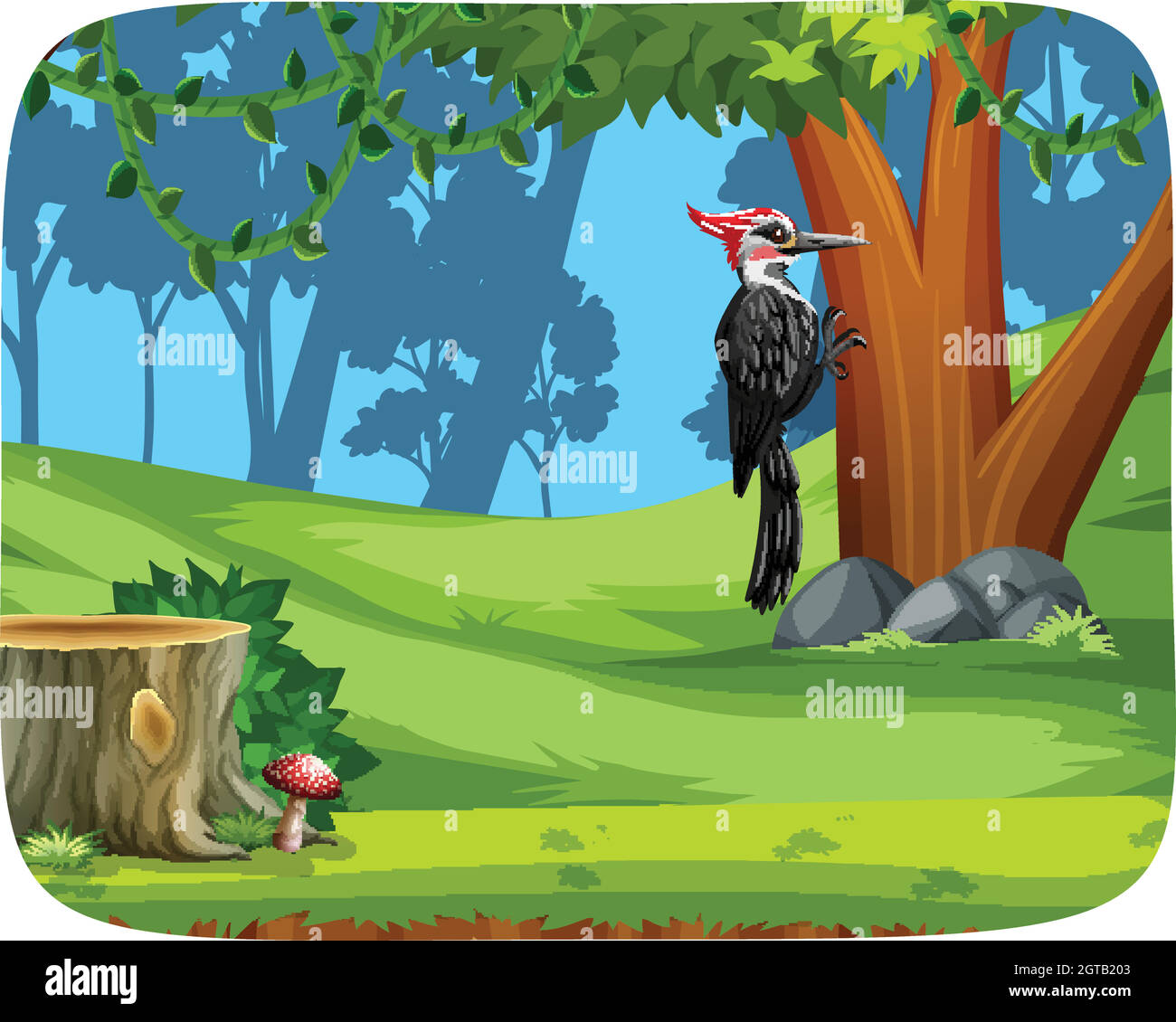 Bird of forest Stock Vector Images - Alamy