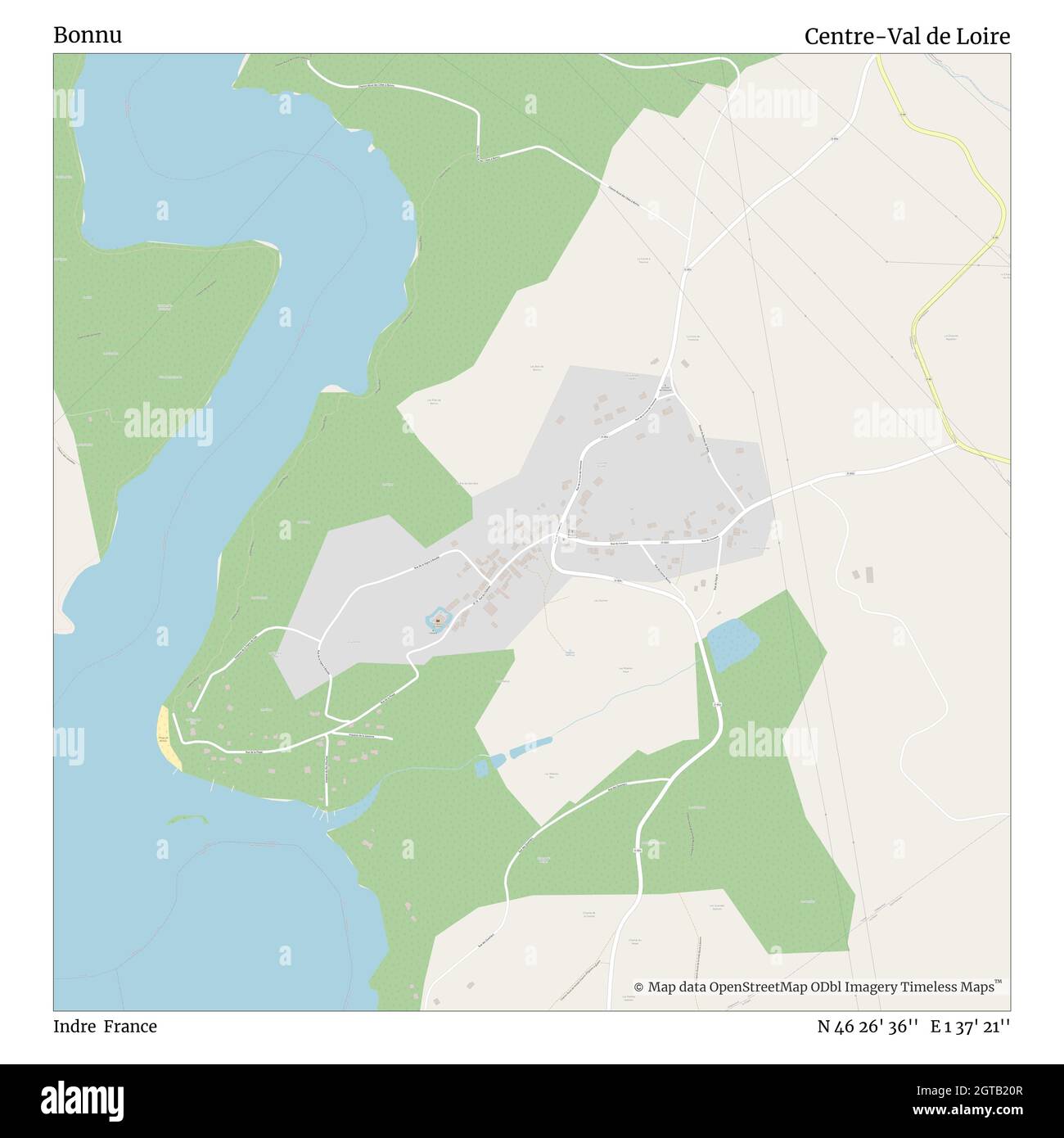 Bonnu, Indre, France, Centre-Val de Loire, N 46 26' 36'', E 1 37' 21 ...