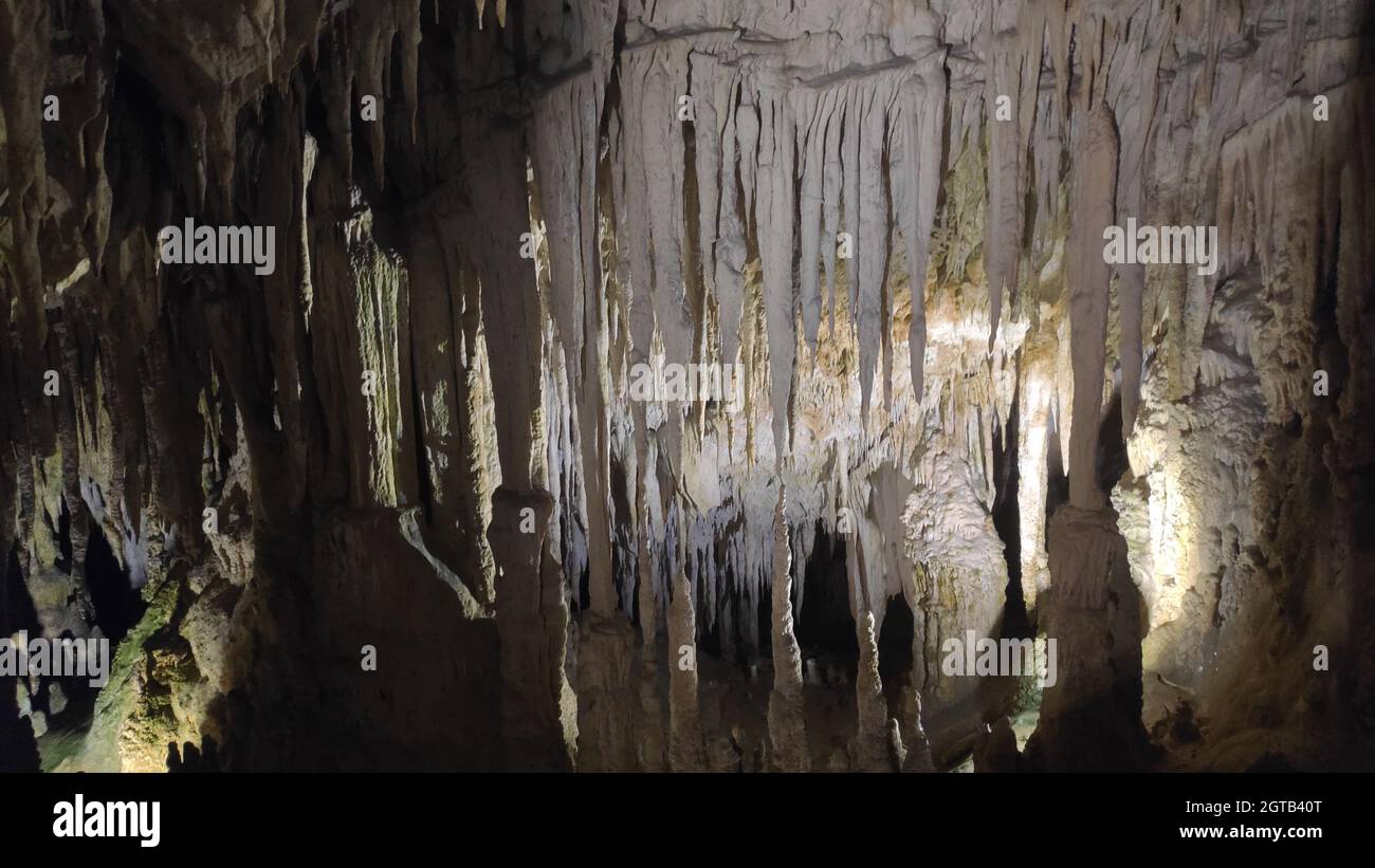 Natural view of rock formation inside a cave Stock Photo - Alamy
