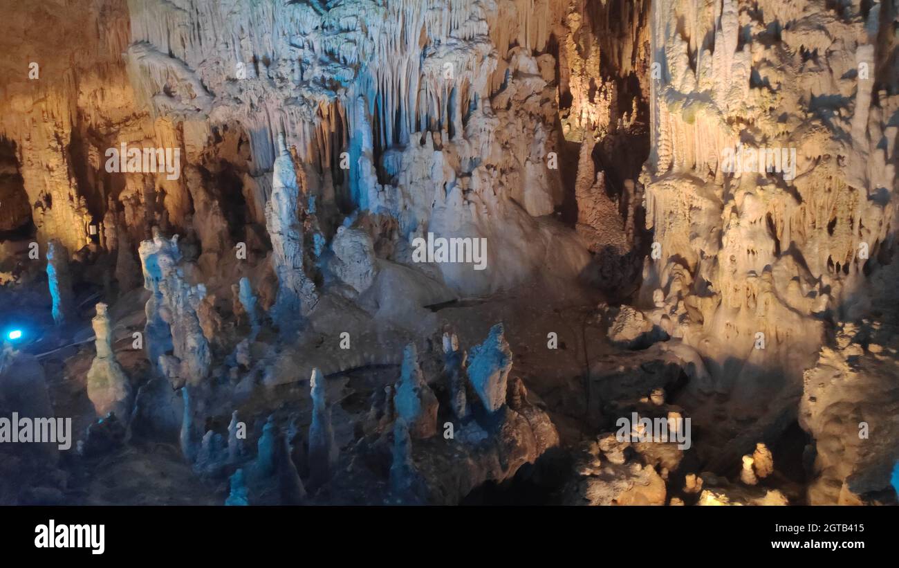 Natural view of rock formation inside a cave Stock Photo - Alamy