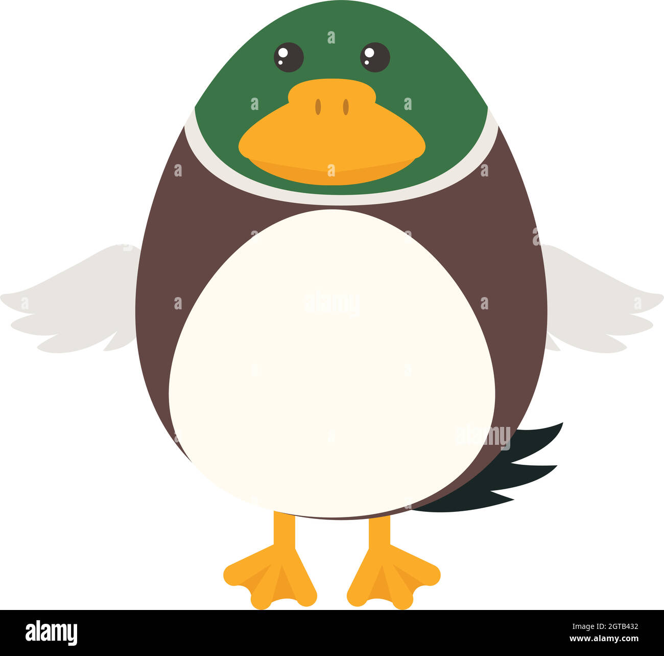 Duck with round body Stock Vector Image & Art - Alamy