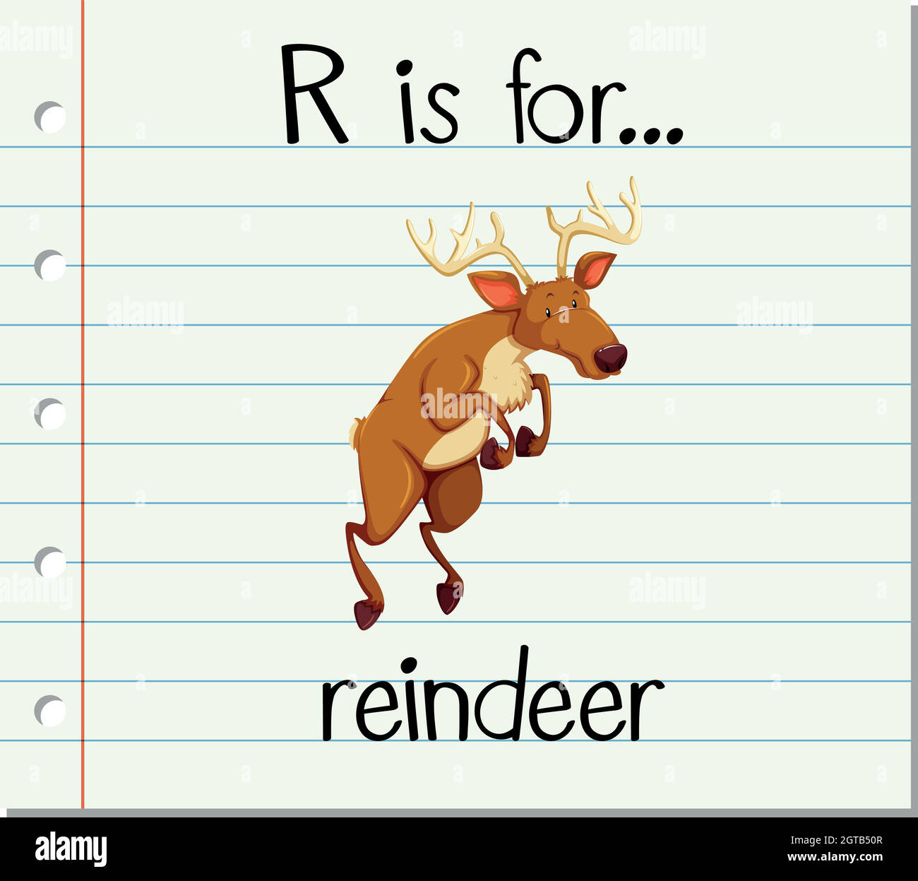 Flashcard letter R is for reindeer Stock Vector Image & Art - Alamy