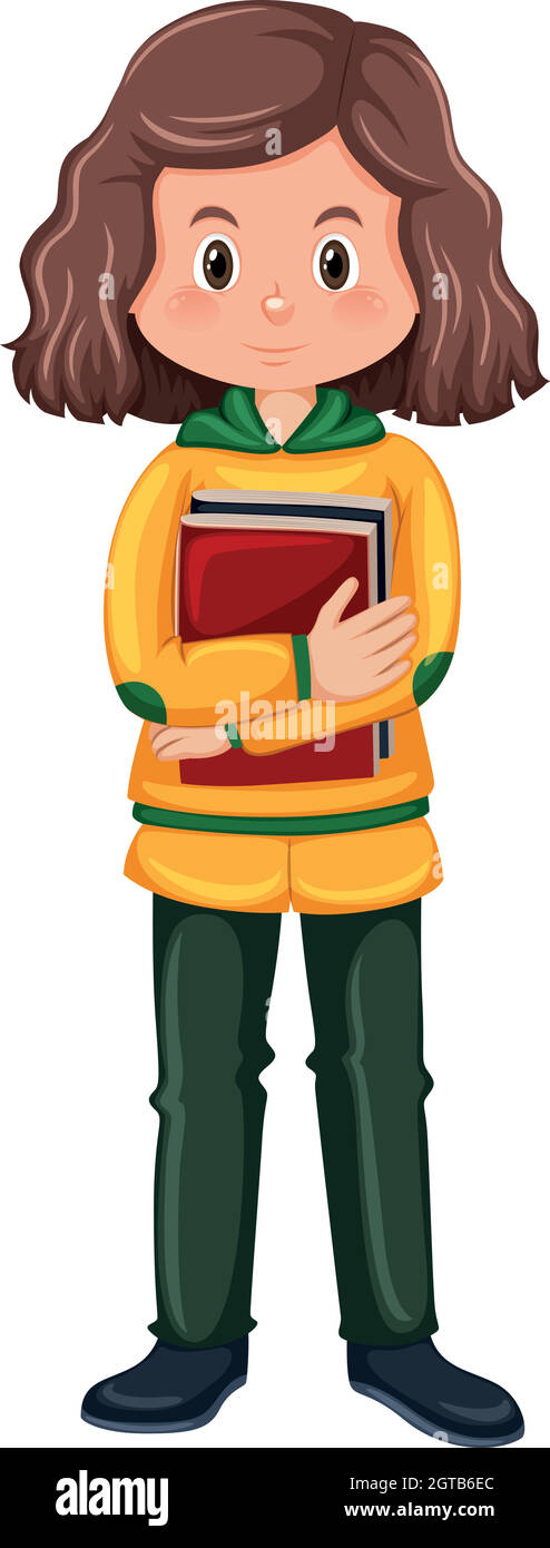 Beautiful girl student Stock Vector Images - Alamy