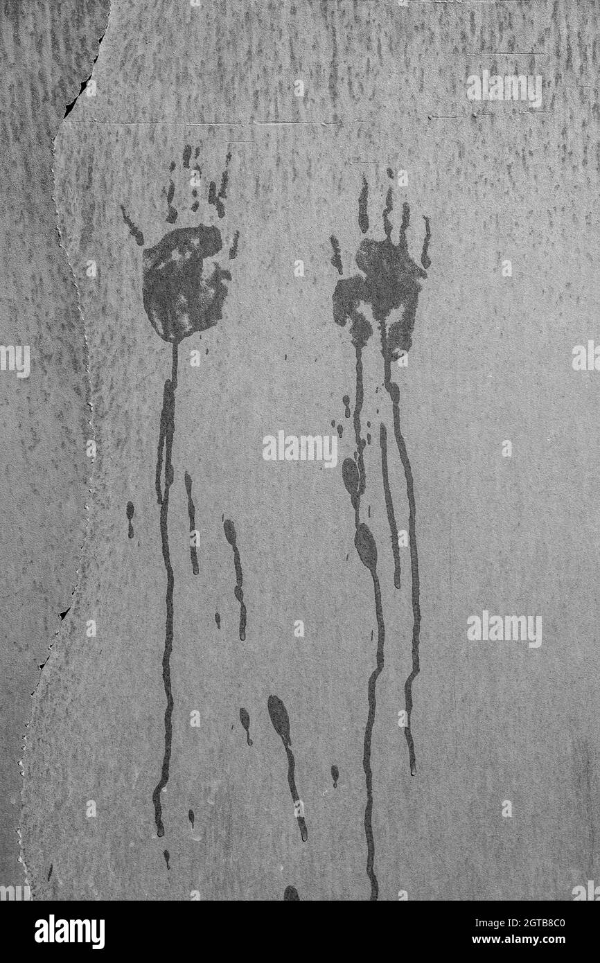 Blood dripping finger Black and White Stock Photos & Images - Alamy