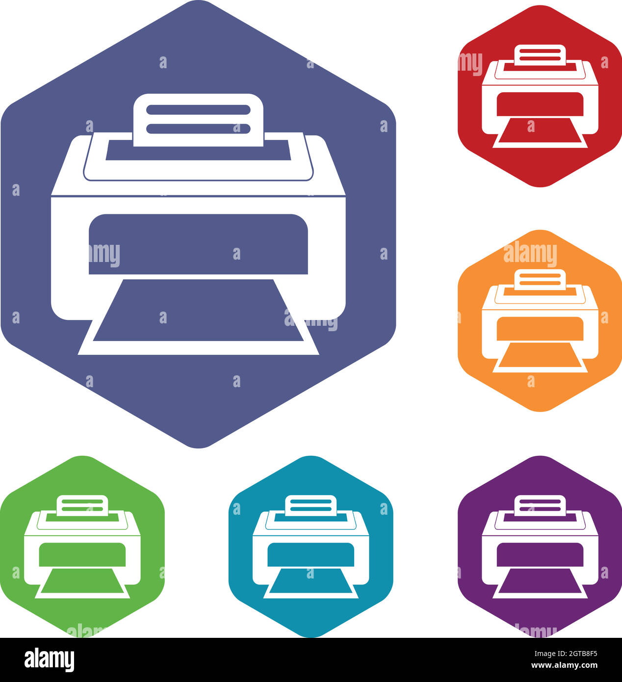 Modern laser printer icons set Stock Vector Image & Art - Alamy