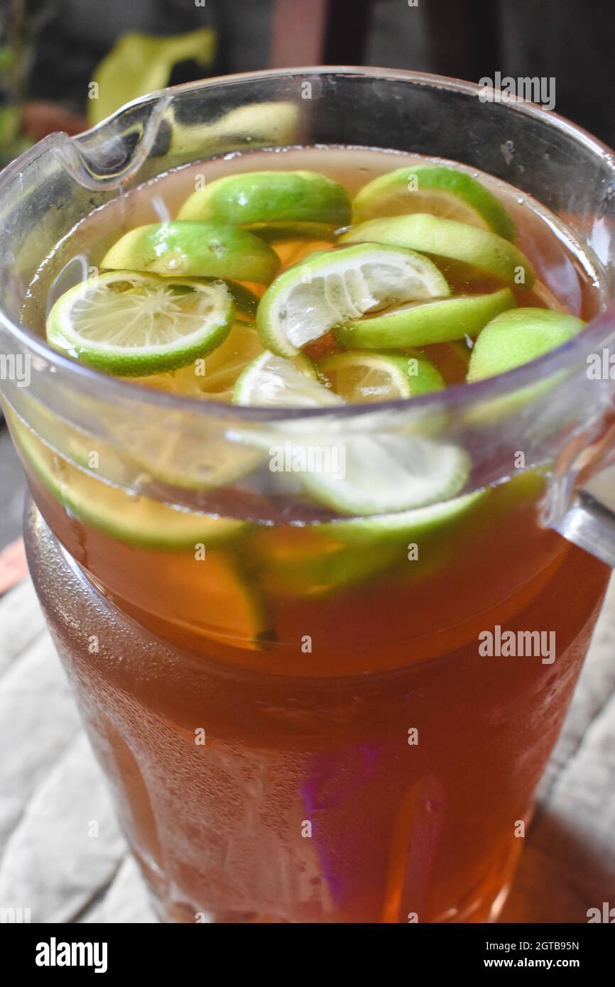 A pitcher of lemonade drink Stock Photo - Alamy