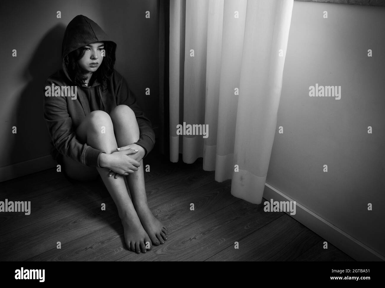 Teenage isolation Black and White Stock Photos & Images - Alamy