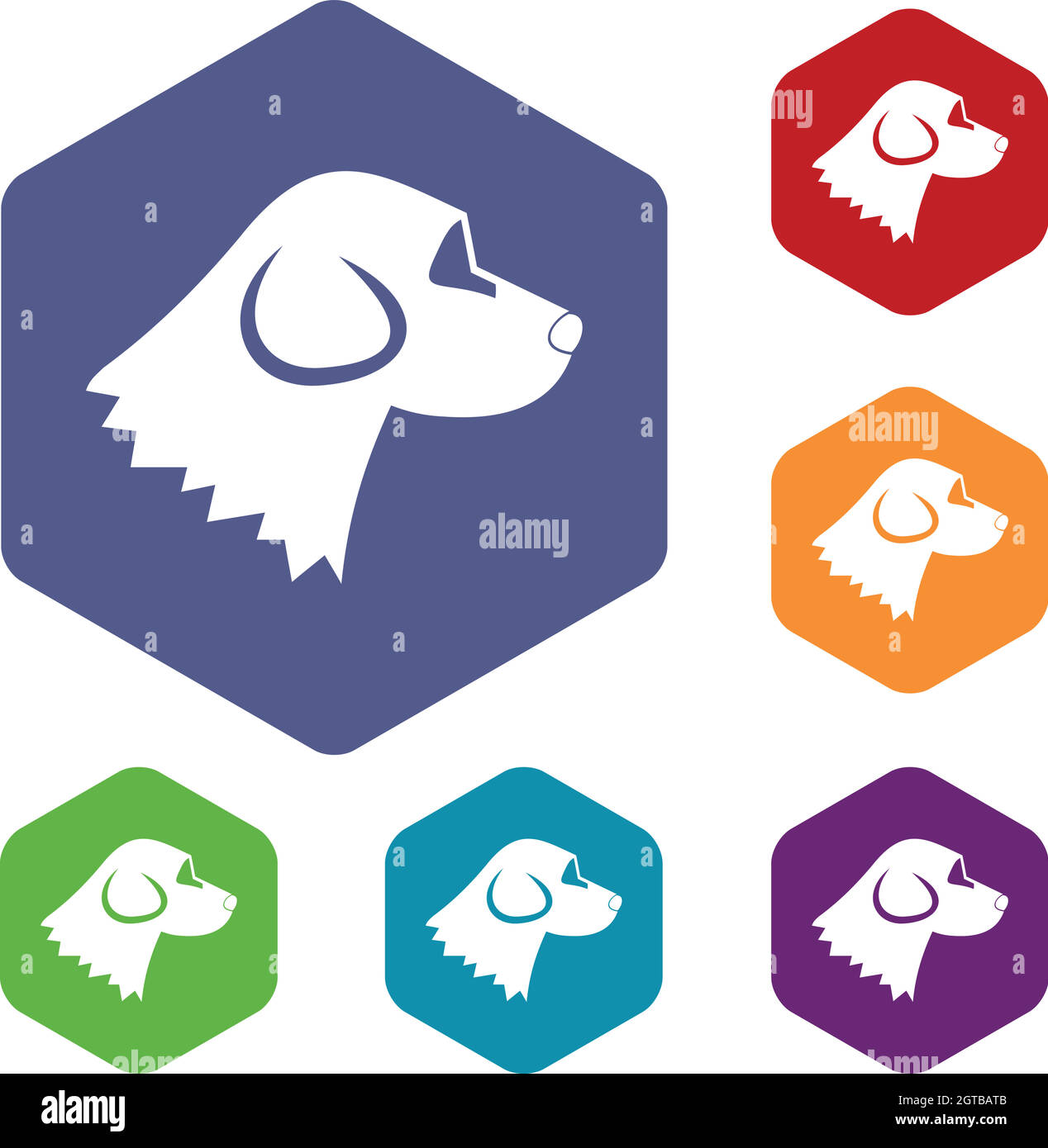 Beagle dog icons set Stock Vector Image & Art - Alamy