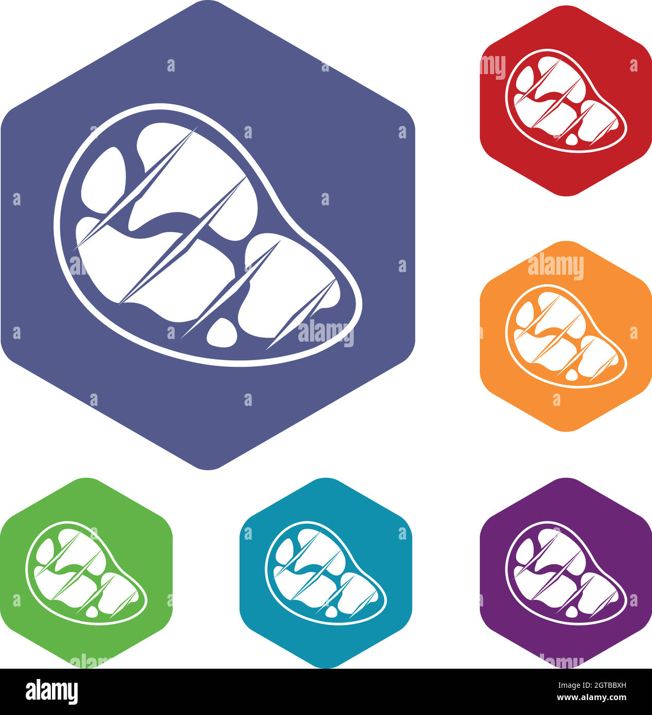 Steak icons set Stock Vector Image & Art - Alamy