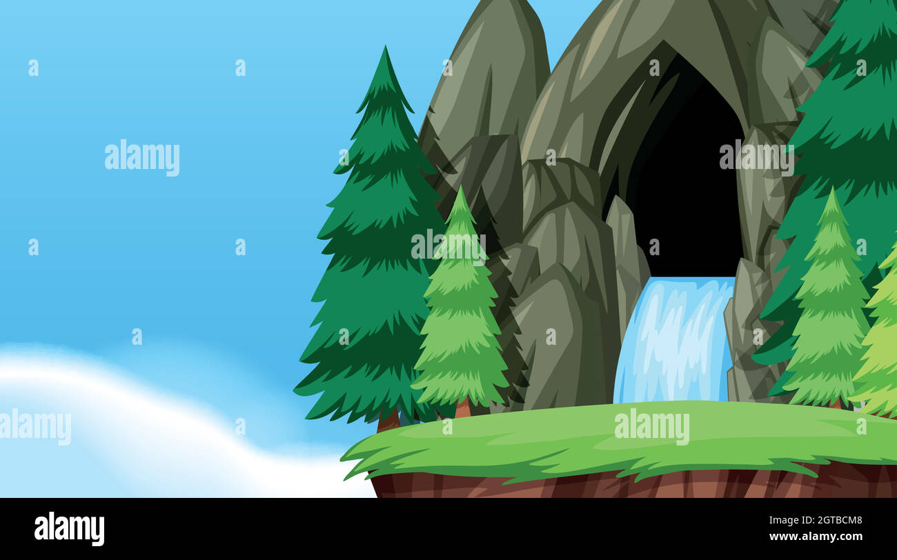 A nature water cave landscape Stock Vector Image & Art - Alamy