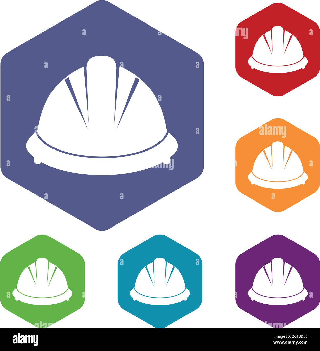 Construction helmet icons set Stock Vector Image & Art - Alamy