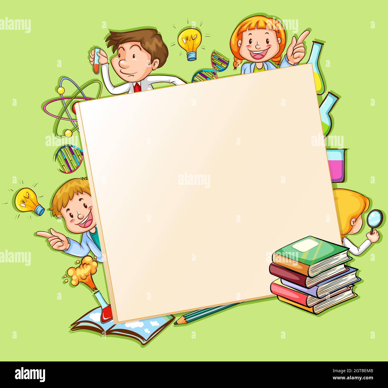 Writing experiment Stock Vector Images - Alamy