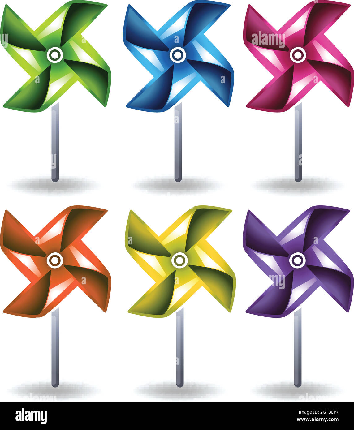 Toy windmills Stock Vector Images - Alamy