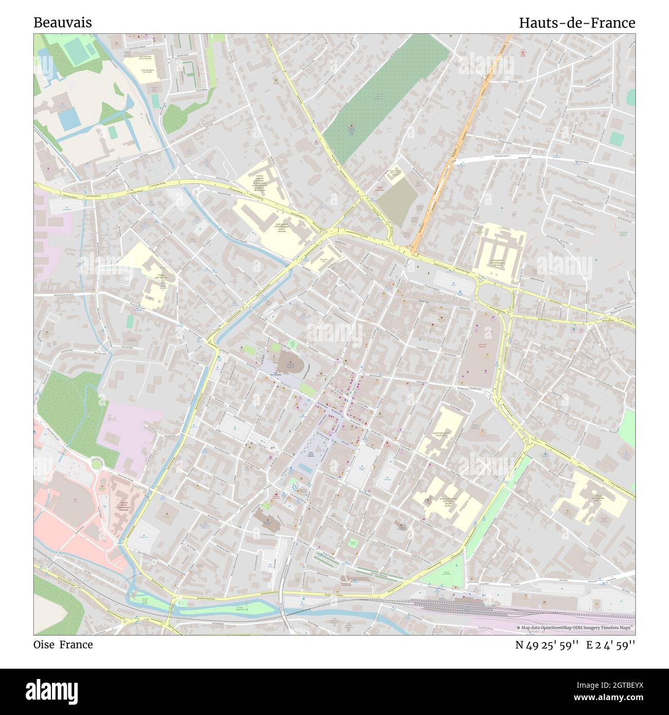 Beauvais map hi-res stock photography and images - Alamy