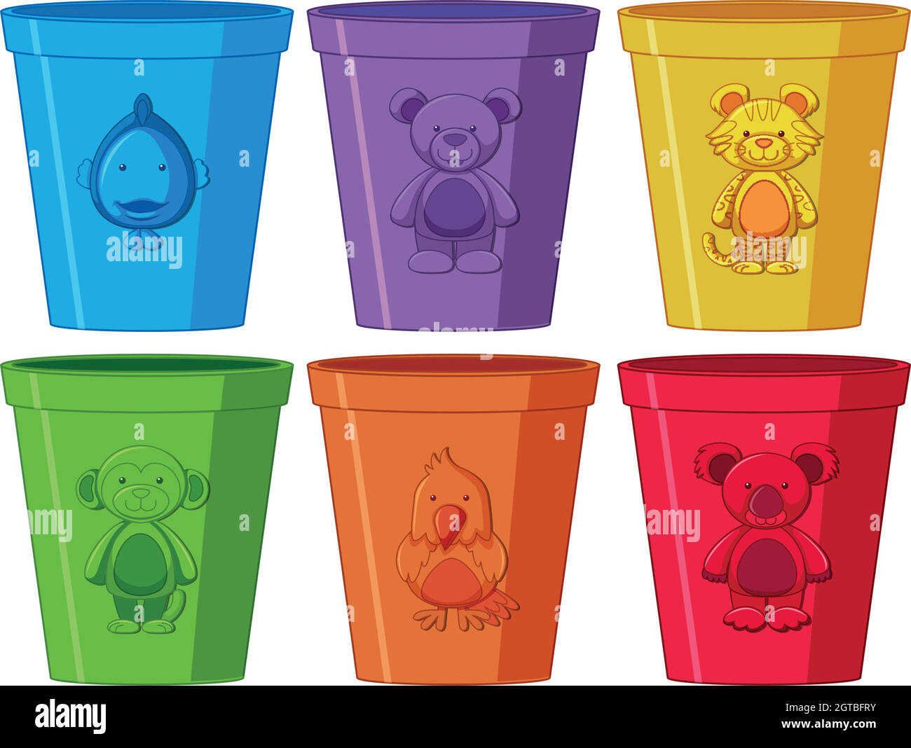 set of colorful cups Stock Vector Image & Art - Alamy