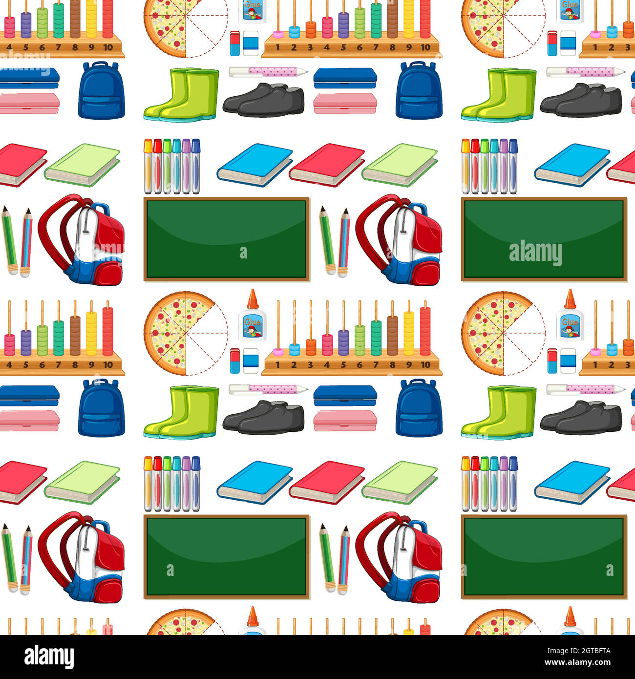 Seamless background design with school items Stock Vector Image & Art ...