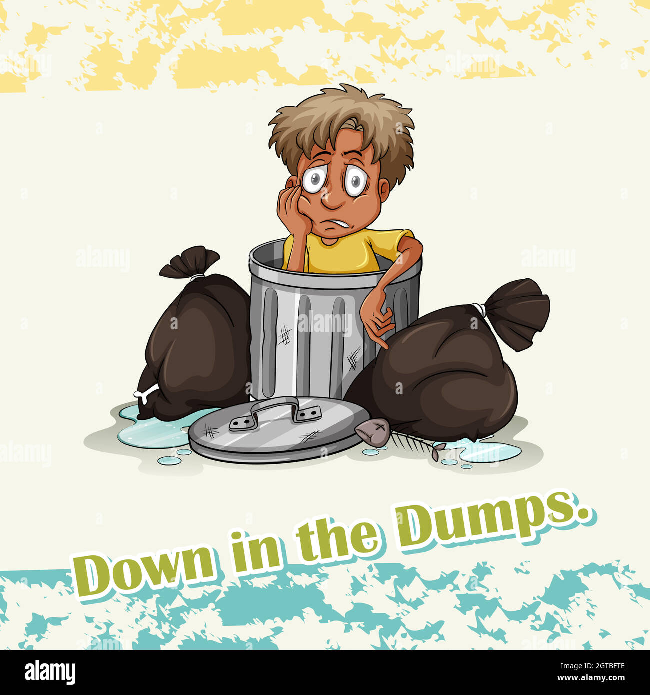 Idiom down in the dumps Stock Vector Image & Art - Alamy