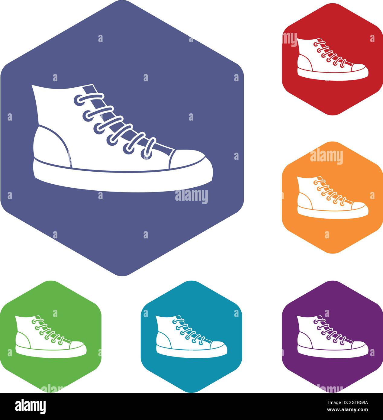 Sneakers icons set Stock Vector Image & Art - Alamy