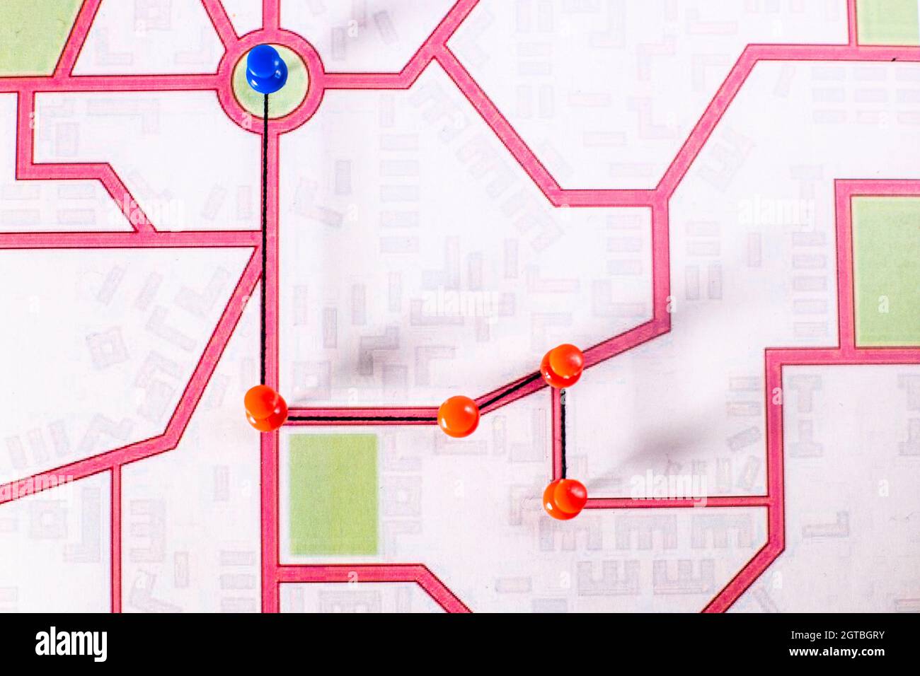 Digital map with pins hi-res stock photography and images - Alamy