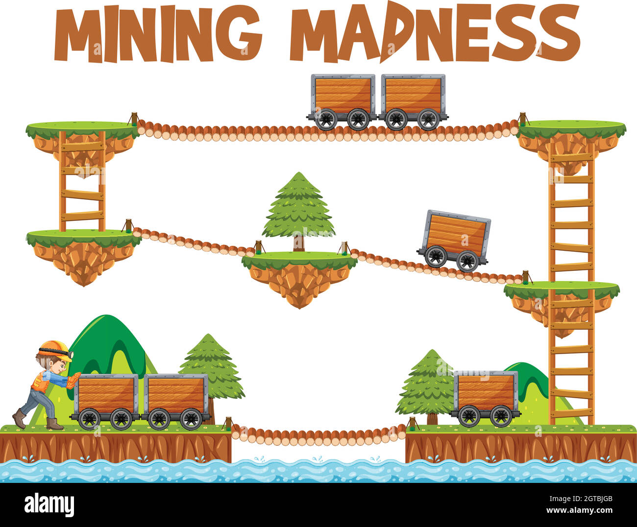 Mining Game Element Stock Vector Image & Art - Alamy