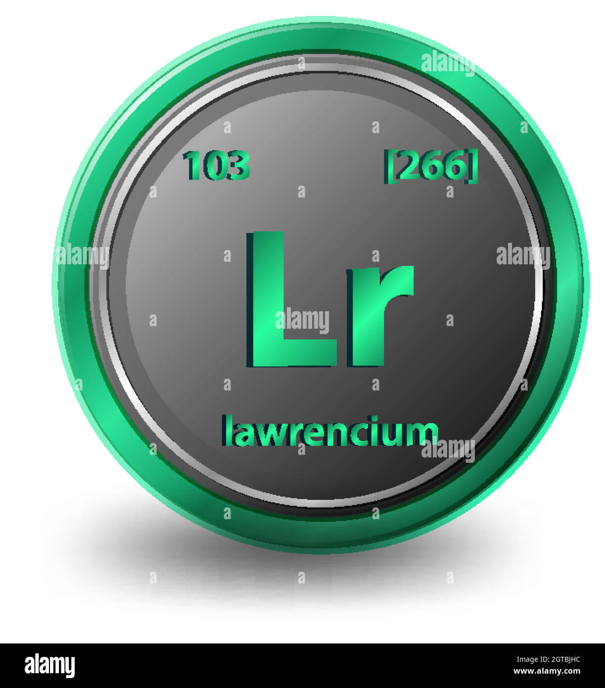Lawrencium chemical element. Chemical symbol with atomic number and ...