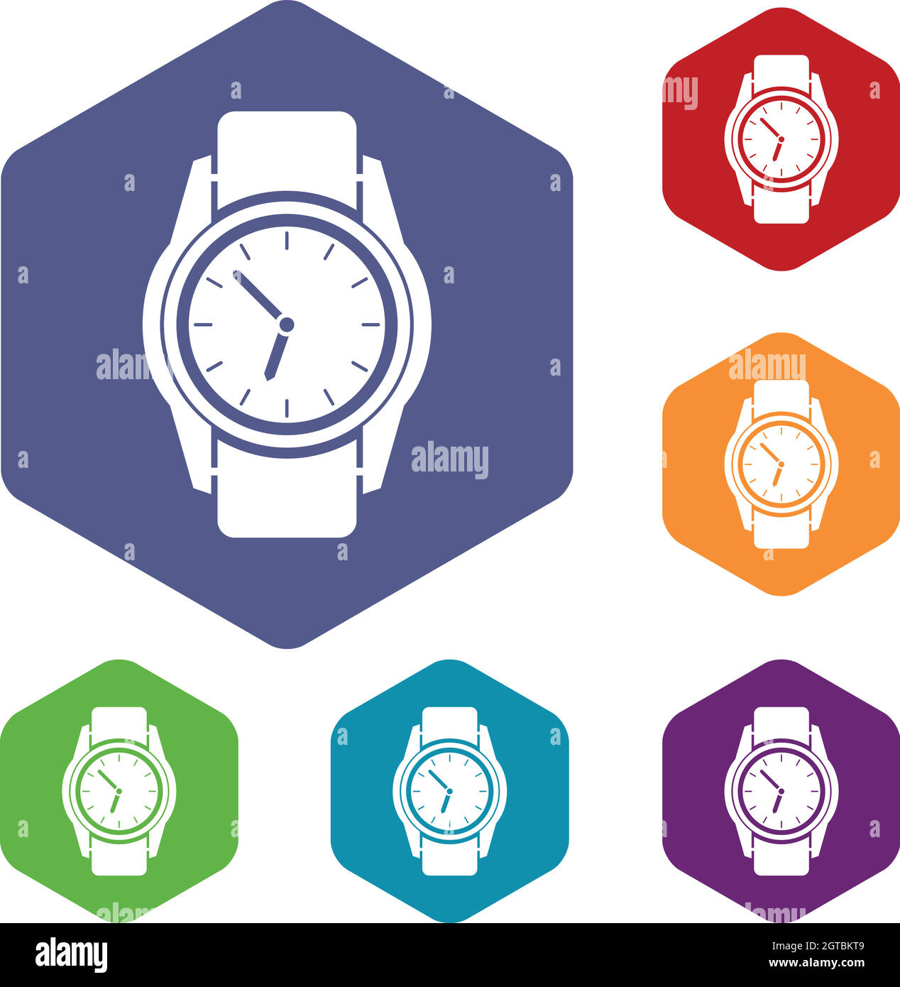 Watch icons set Stock Vector Image & Art - Alamy